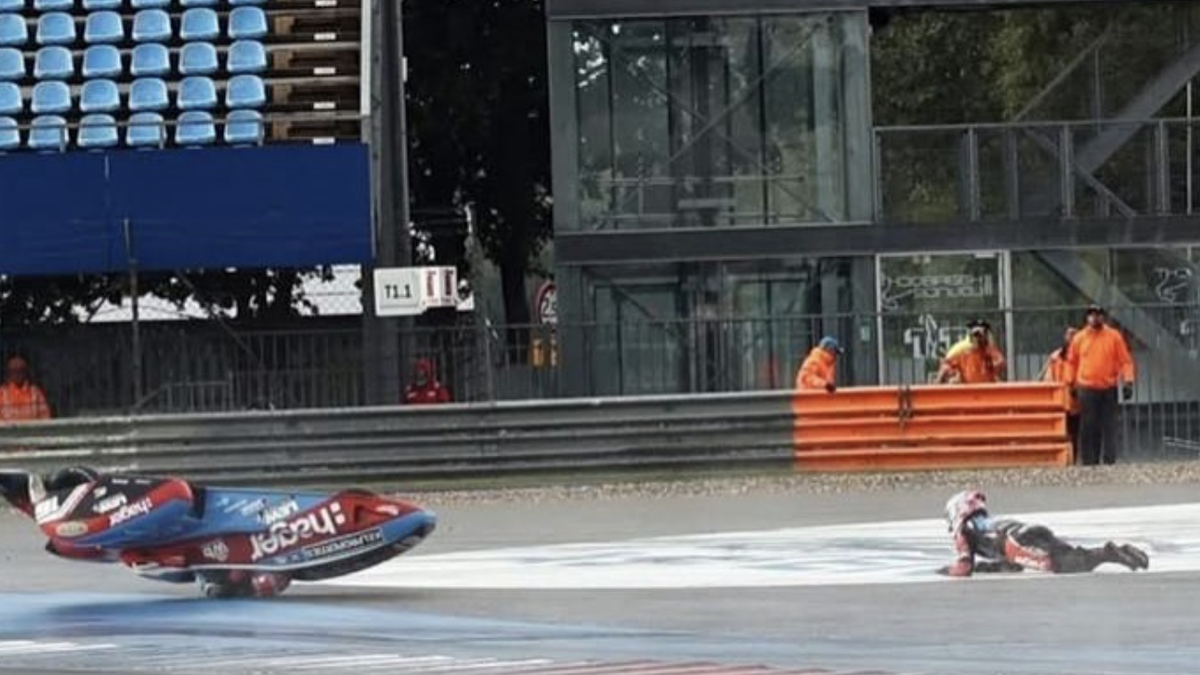 Isle of Man TT stars involved in scary Sidecar flip at Assen | Crash.net